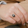 Night Skie Black & White Natural Diamond Oval Cut Engagement Ring